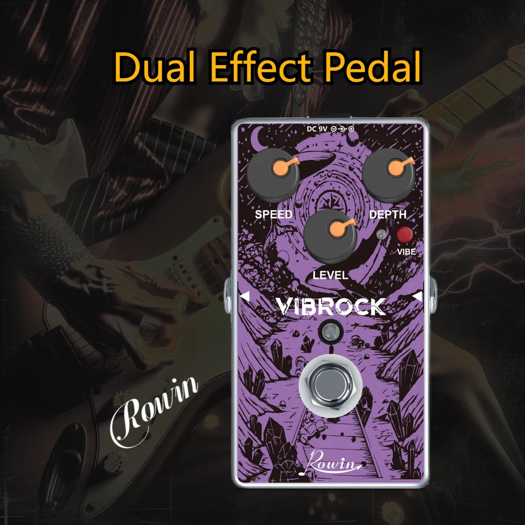 Rowin-Reverb-VIBROCK-Chorus-Reverberation-Pedal-Tremolo-Monoblock ...