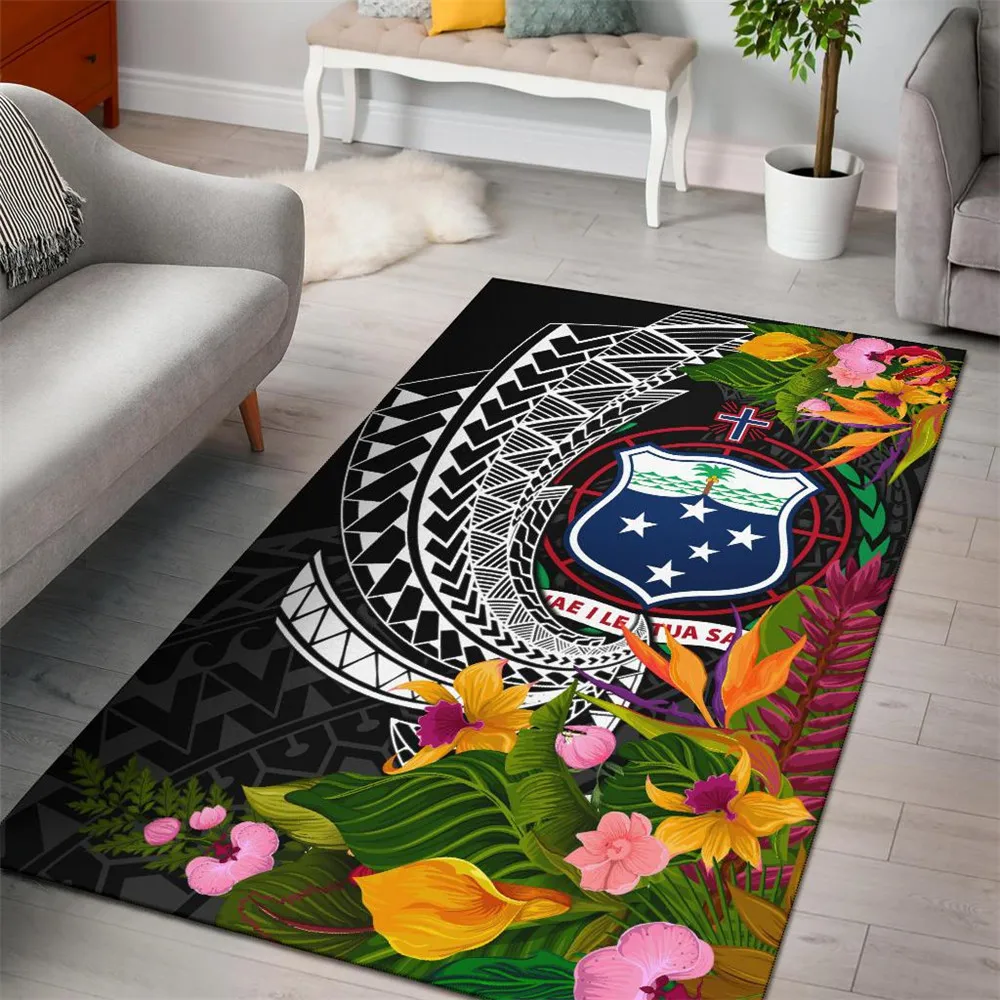CLOOCL Samoa Area Rug Seal Spiral Polynesian Patterns 3D Printed ...