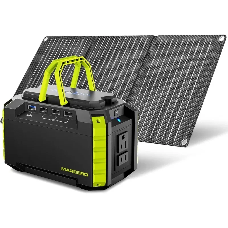 MARBERO-Solar-Generator-150W-Peak-Portable-Power-Station-with-Solar ...