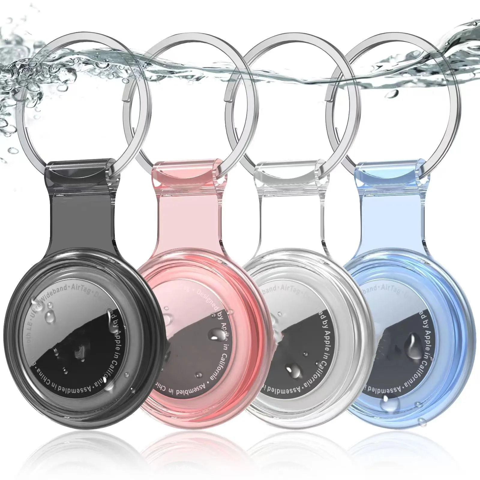 Air-Tag-Holder-Airtags-Case-Transparent-TPU-Keychain-Protective-Sleeve ...
