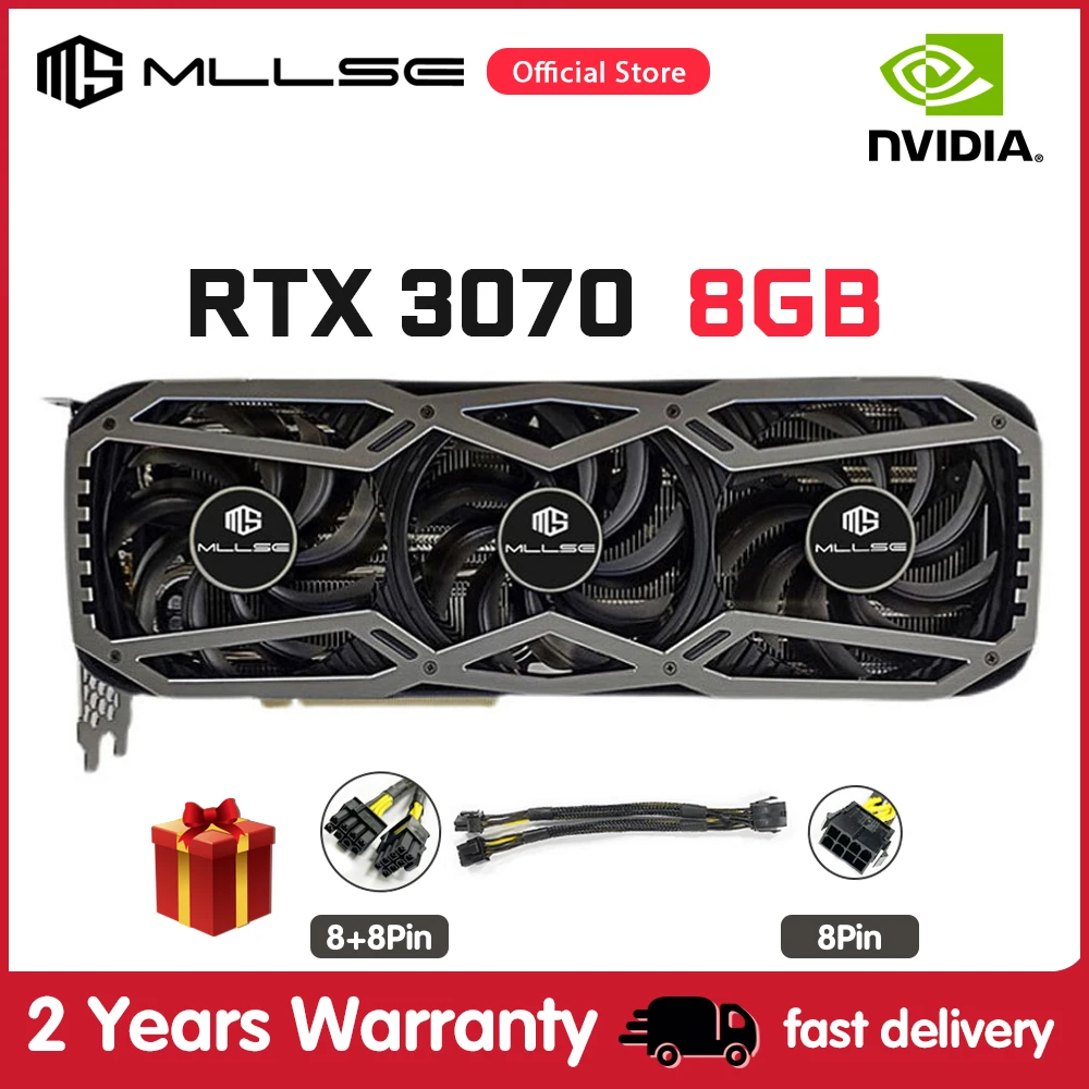 Placa gráfica de mllse rtx 3070 8gb gaming nvidia gpu gddr6 256bit hdmi ...