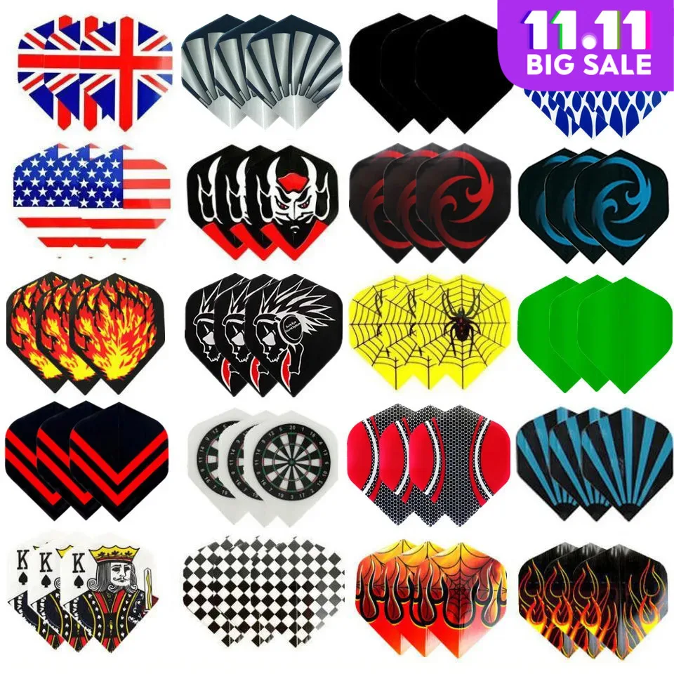 60-48-30PCS-Cool-Standard-Dart-Flights-Nice-Darts-Flight-Dardos-Feather ...
