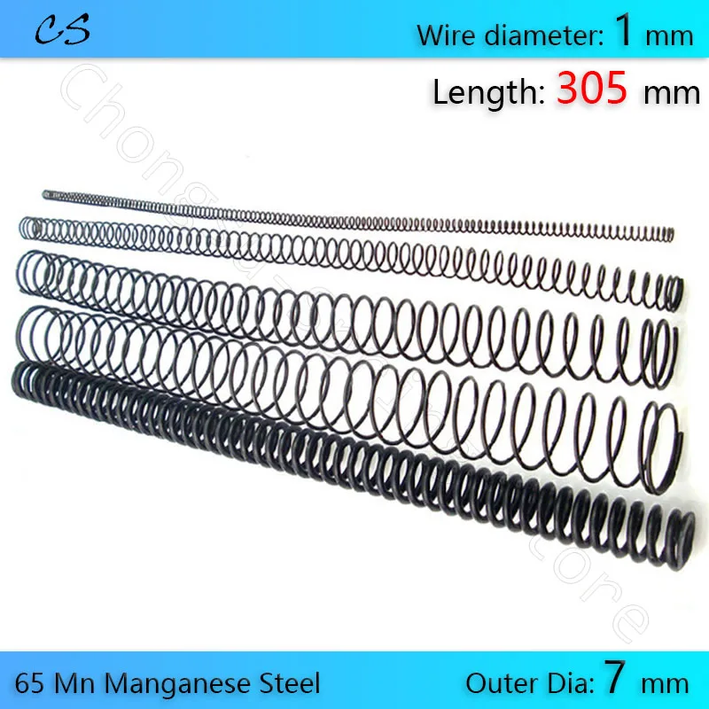 2Pcs-1-x-7-x-305mm-Compression-Spring-65-Mn-Manganese-Steel-Wire-Dia ...