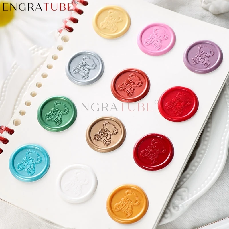 10pcs/set Little Bear Wax Sealing Stamp Stickers 32mm Self-adhesive ...