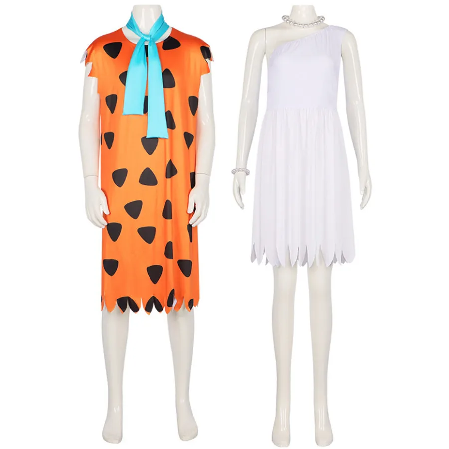 Flintstone-Cosplay-Costume-Adult-Wilma-Dress-Suits-Fred-Shirt-Halloween ...