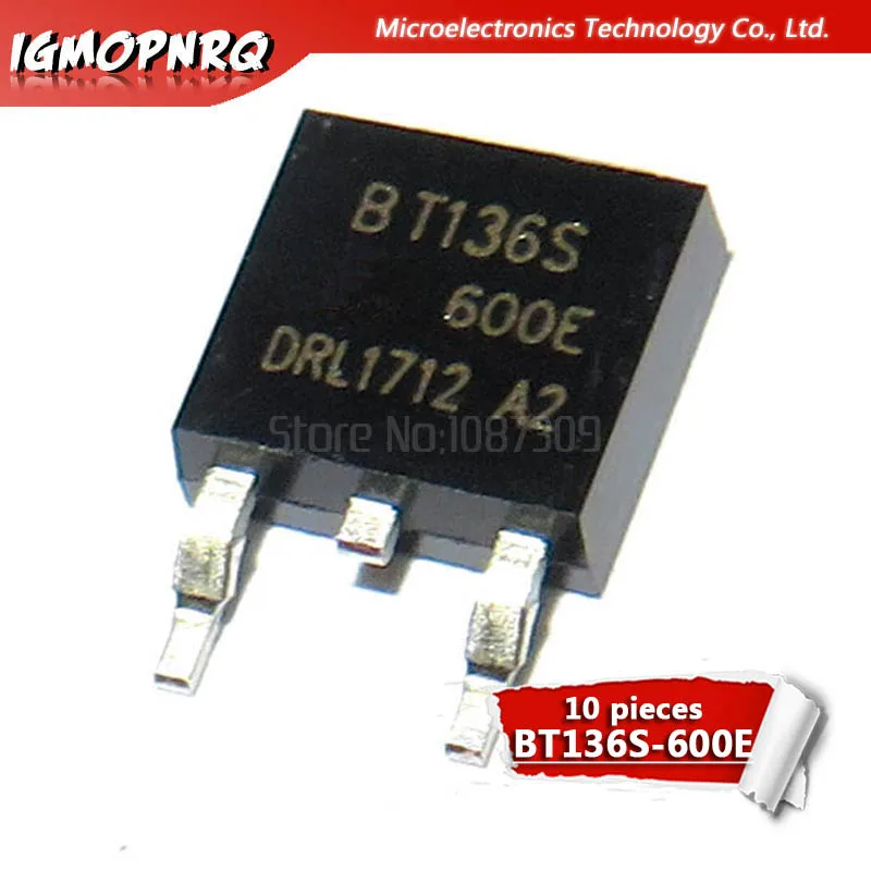 10pcs BT136S 600E BT136S-600E BT137S-600E BT137S-600 BT137S triac SMD ...
