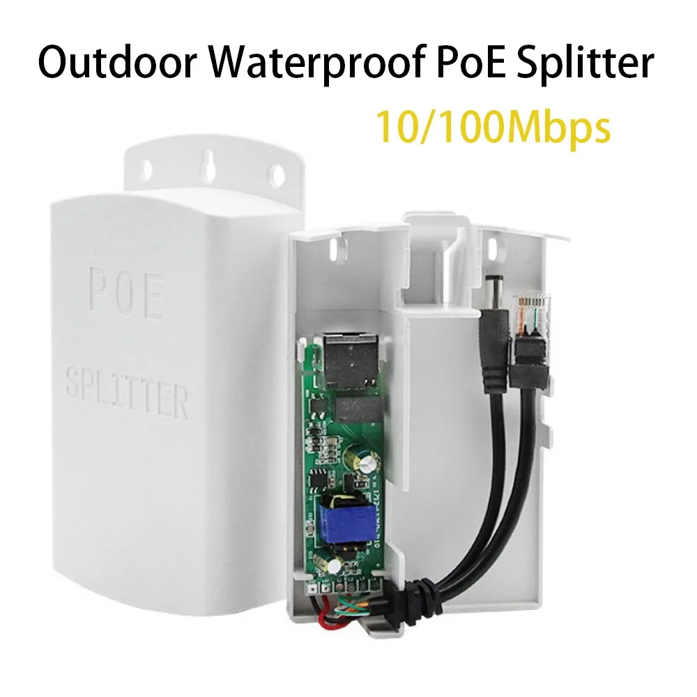 HUI-Tenda-Waterproof-POE-Splitter-Adapter-10-100Mpbs-Power-Supply-Over ...