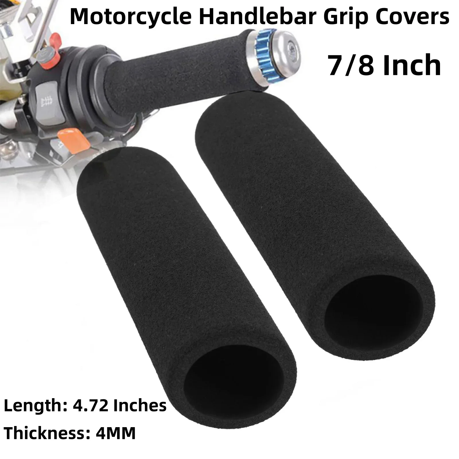 1 Pair Motorcycle Motorbike Anti Vibration Handle Bar Foam Comfort Slip ...