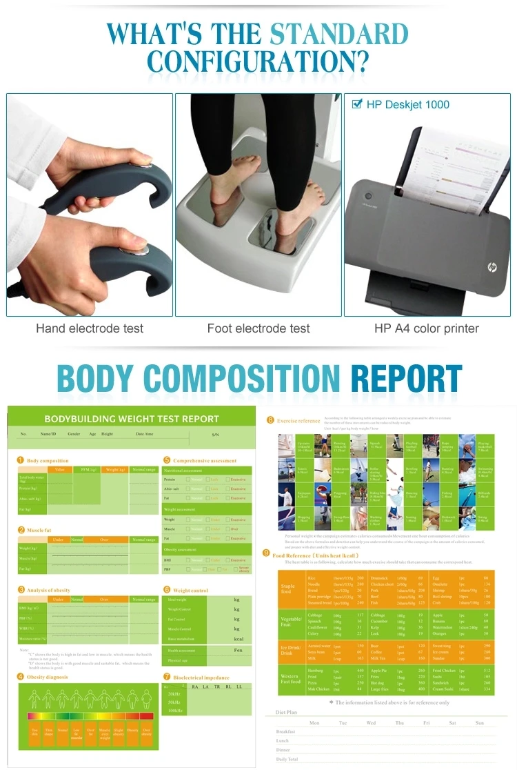 Gs6.5 Body Composition Analyzer/body Body Analyzer Machine With Printer ...