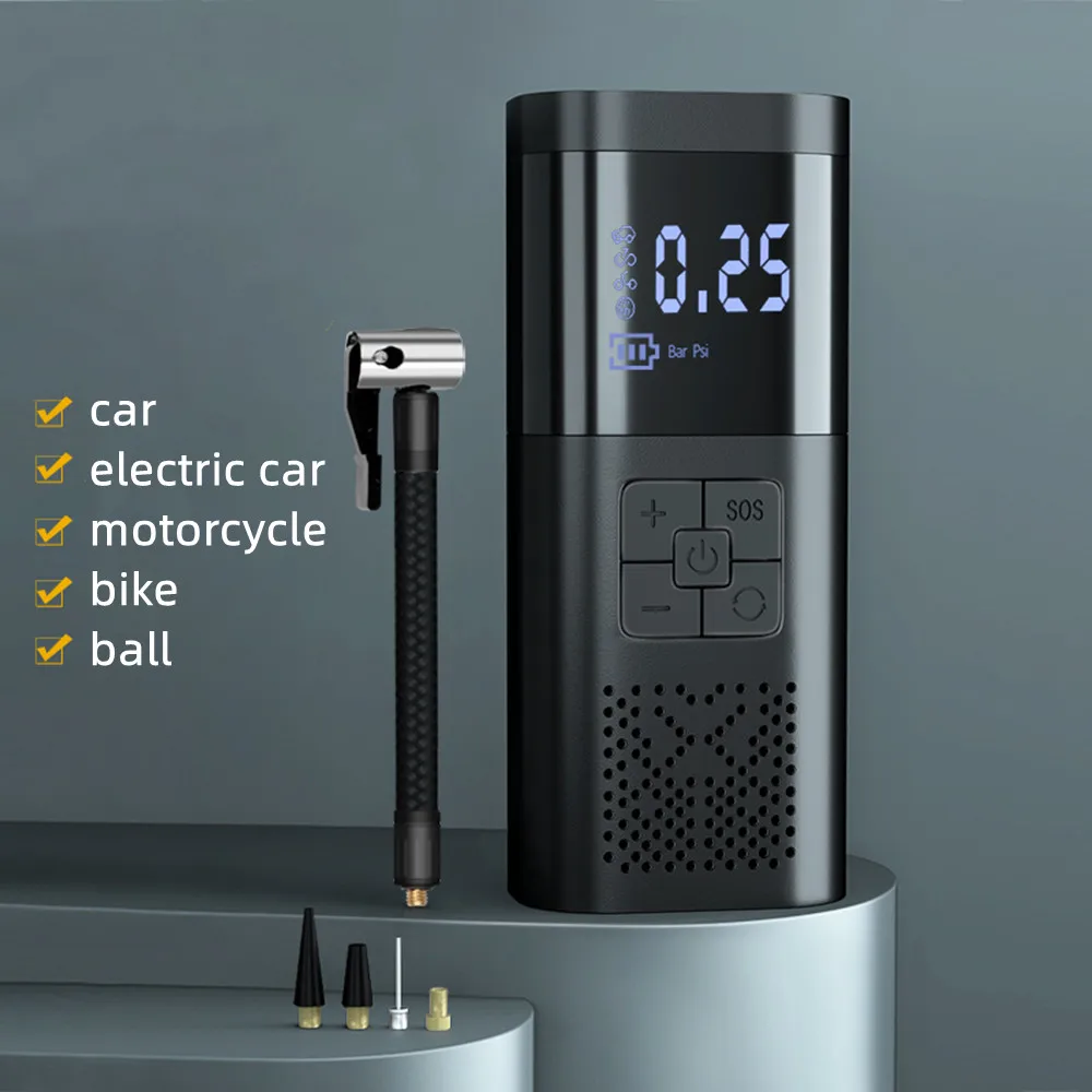 Portable Tyre Inflator + Fast Charger, Car, Motorcycle, Bicycle ball ...