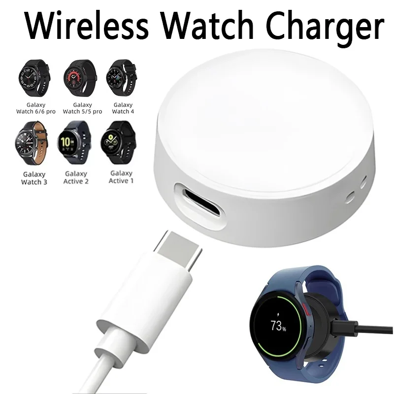 Portable Watch Charger Wireless Charging Cable Type-C Port For Galaxy ...