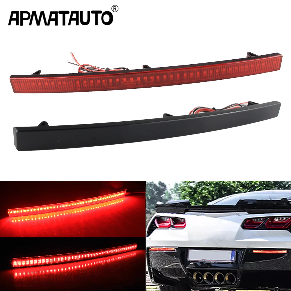 2xSmoked-Red-Lens-Red-LED-Car-Rear-Bumper-Reflector-Lights-For-2014 ...