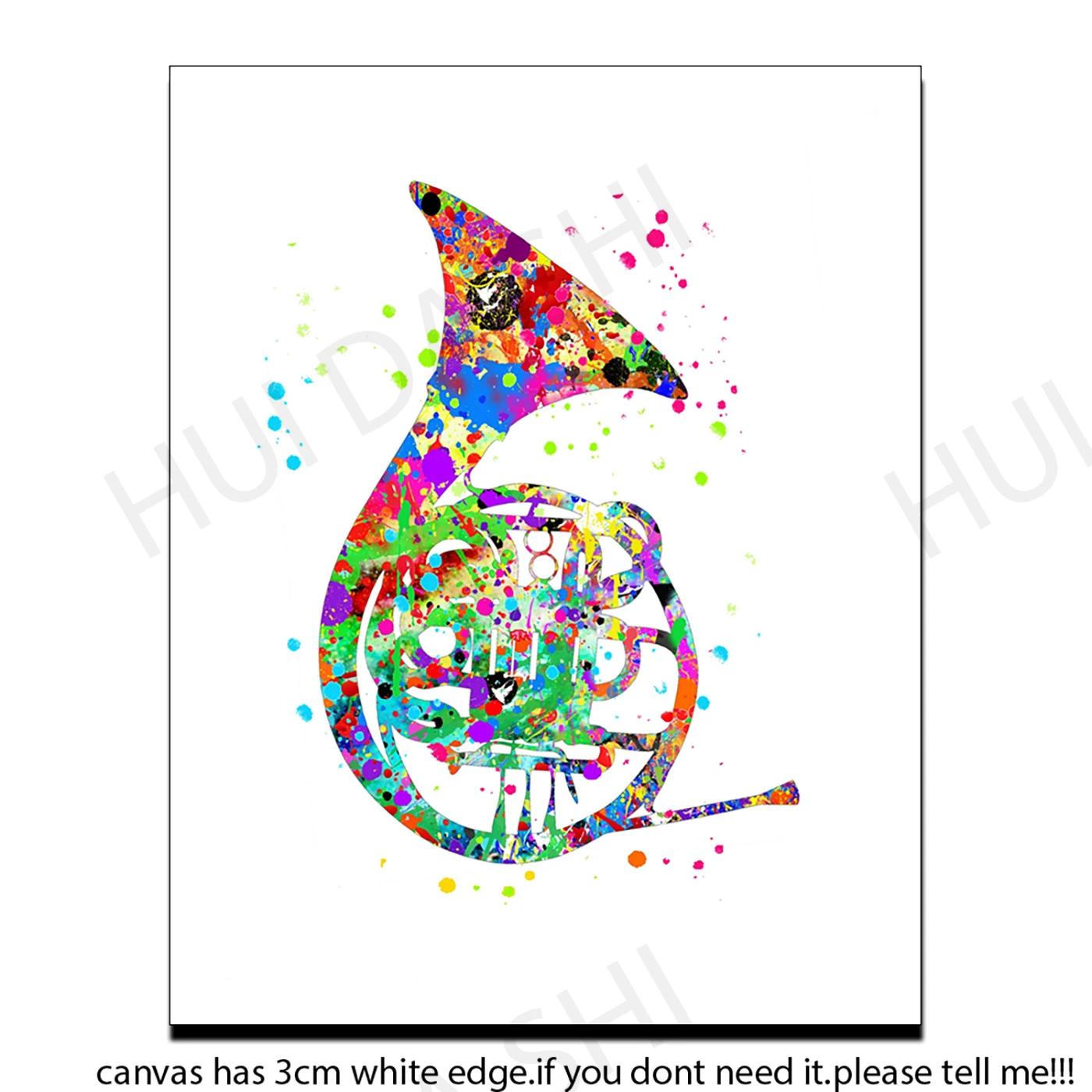 Colorful French Horn Clipart