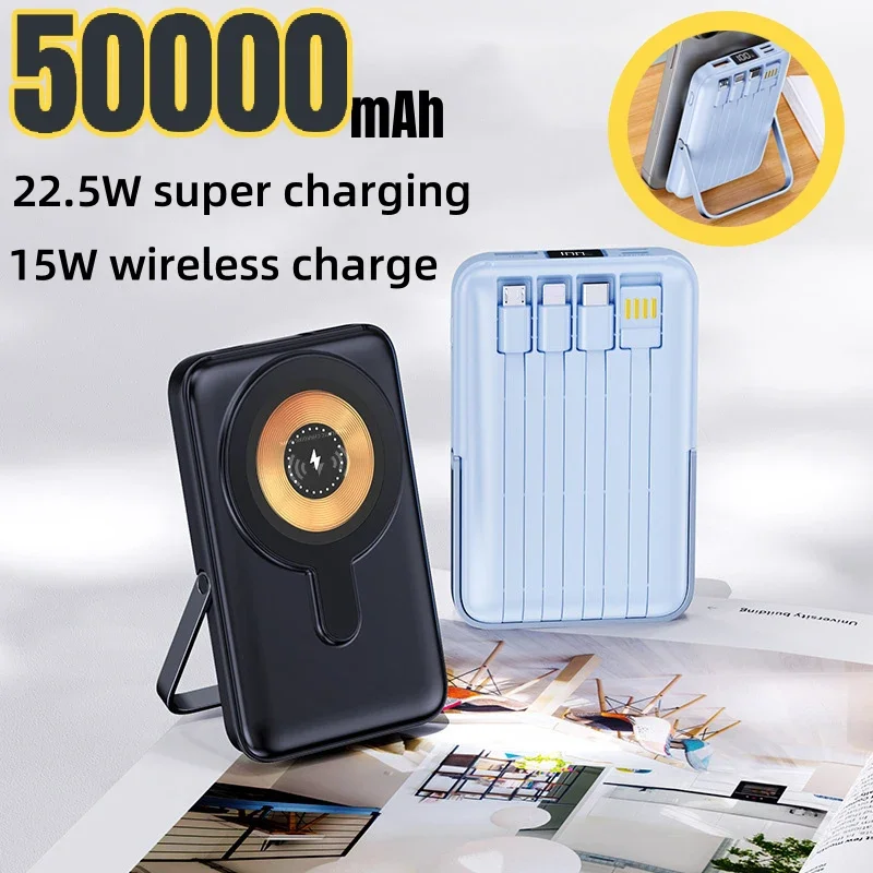 50000mah-Magnetic-Power-Bank-22-5W-Super-Fast-Charging-15W-Wireless ...