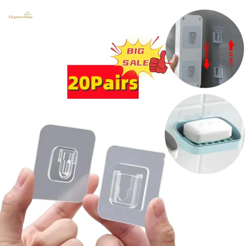 Double-Sided-Adhesive-Wall-Hooks-Hanger-Strong-Transparent-Multi ...