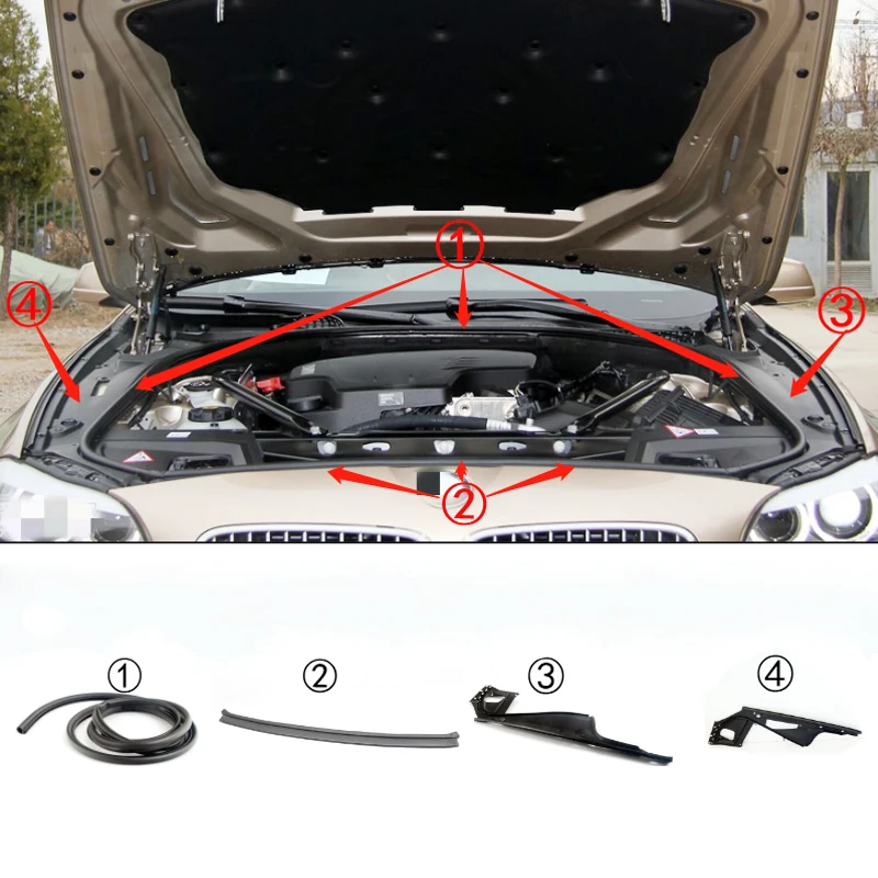엔진 베이 펜더 언더 후드 커버 고무 씰 스트립, BMW F10 F18 520i 523i 525i 528i 535i 11-17 용