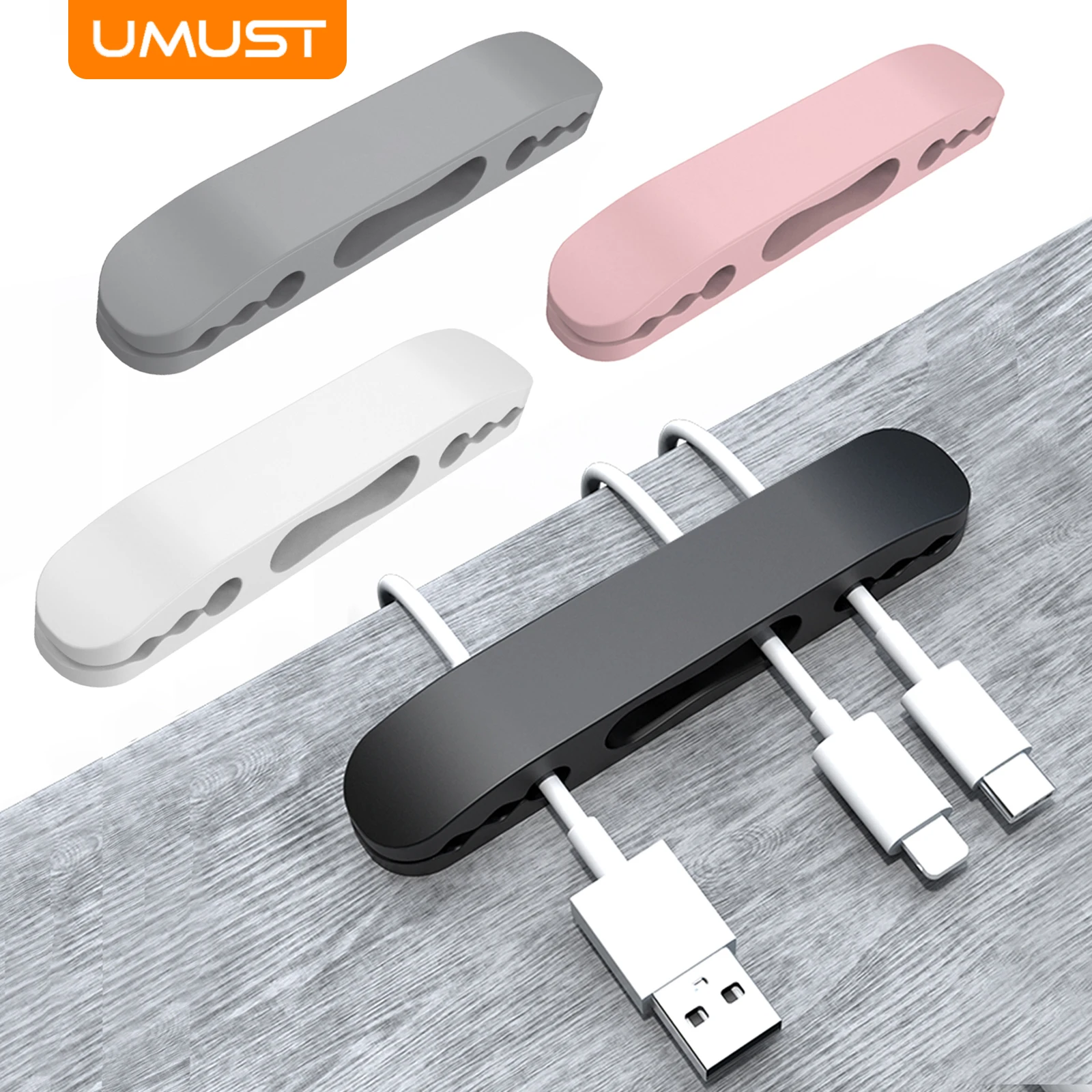 UMUST-Cable-Clips-Cable-Holder-USB-Charging-Cable-Organiser-Silicone ...