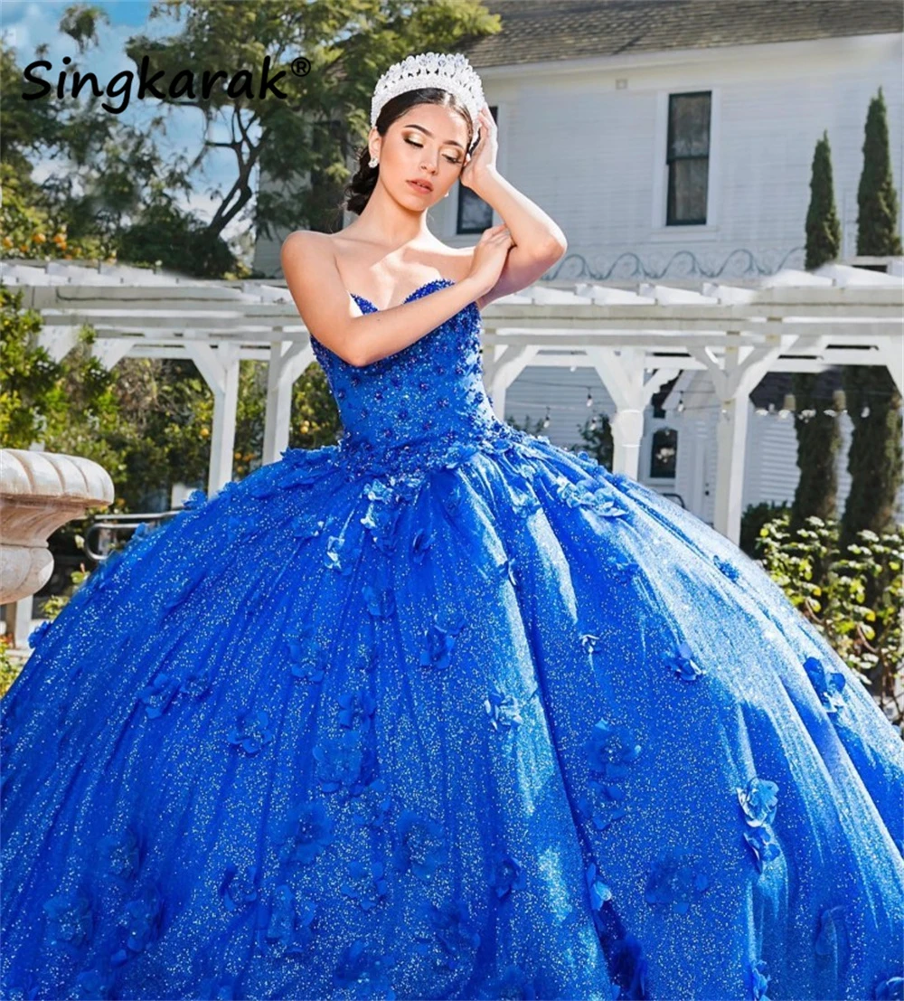 Royal Blue Vestidos De XV Años Quinceanera Dresses Applique Beaded ...