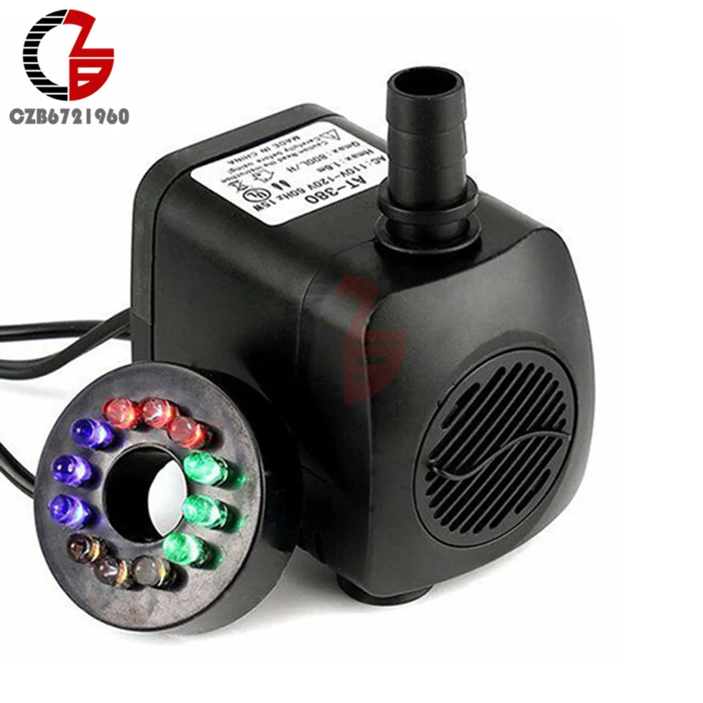 110V-220V-Powerful-Submersible-Water-Pump-With-12-LED-Light-Water-Pump ...