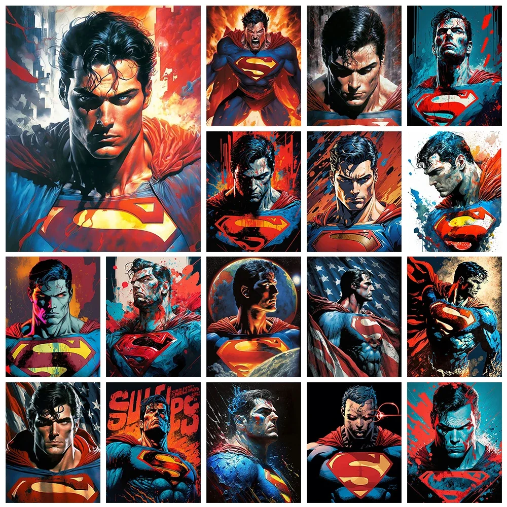 Handmade-DIY-American-DC-Anime-Square-Diamond-Painting-Kit-Superman ...