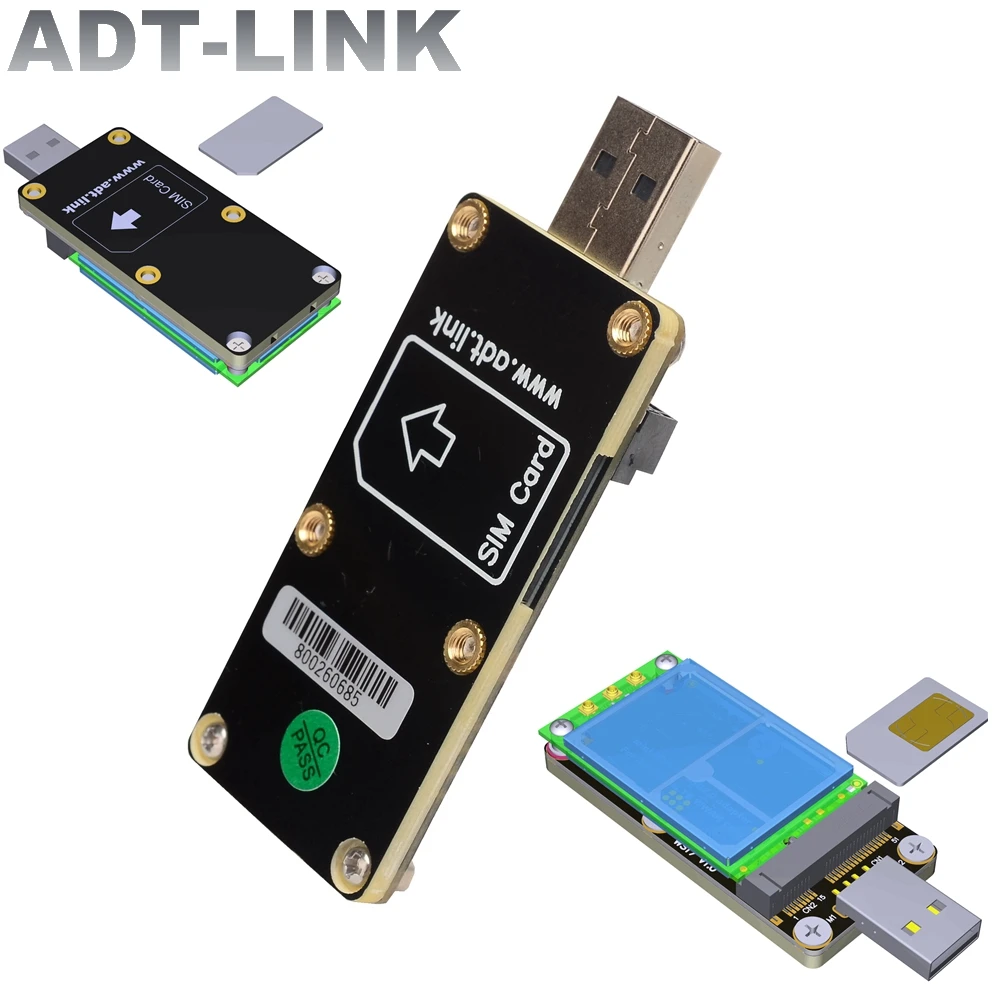 Tarjeta adaptadora mini pcie a USB 2,0 con ranuras para tarjetas SIM ...