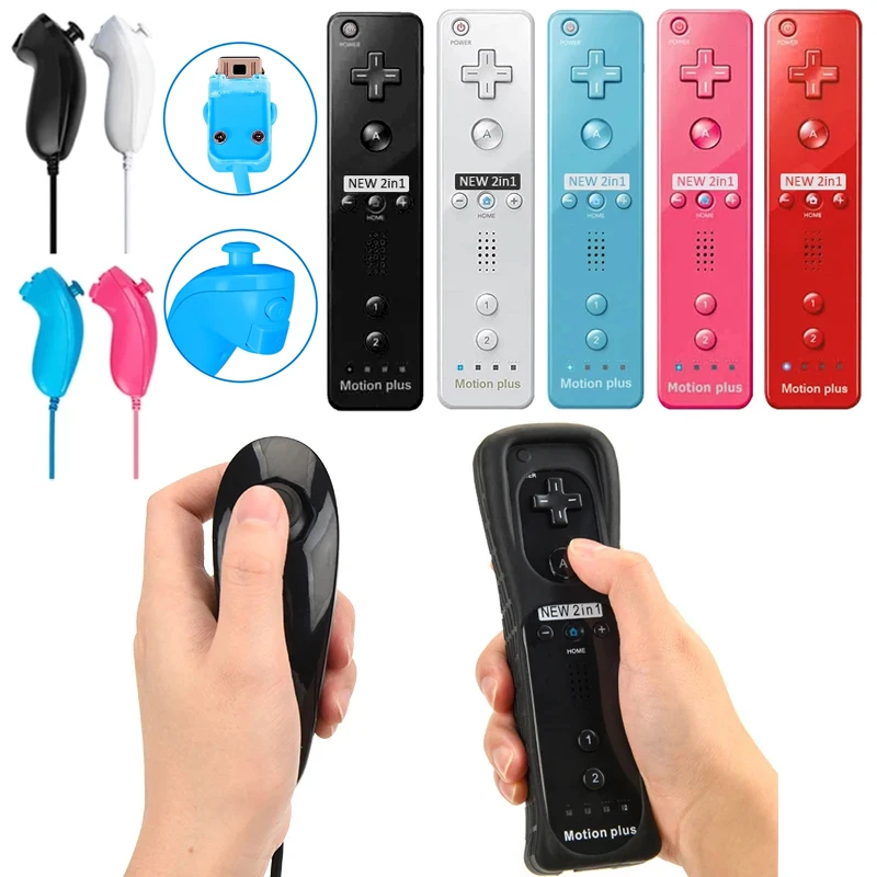 Mando-a-distancia-2-en-1-para-consola-Wii-mando-inal-mbrico-Motion-Plus ...
