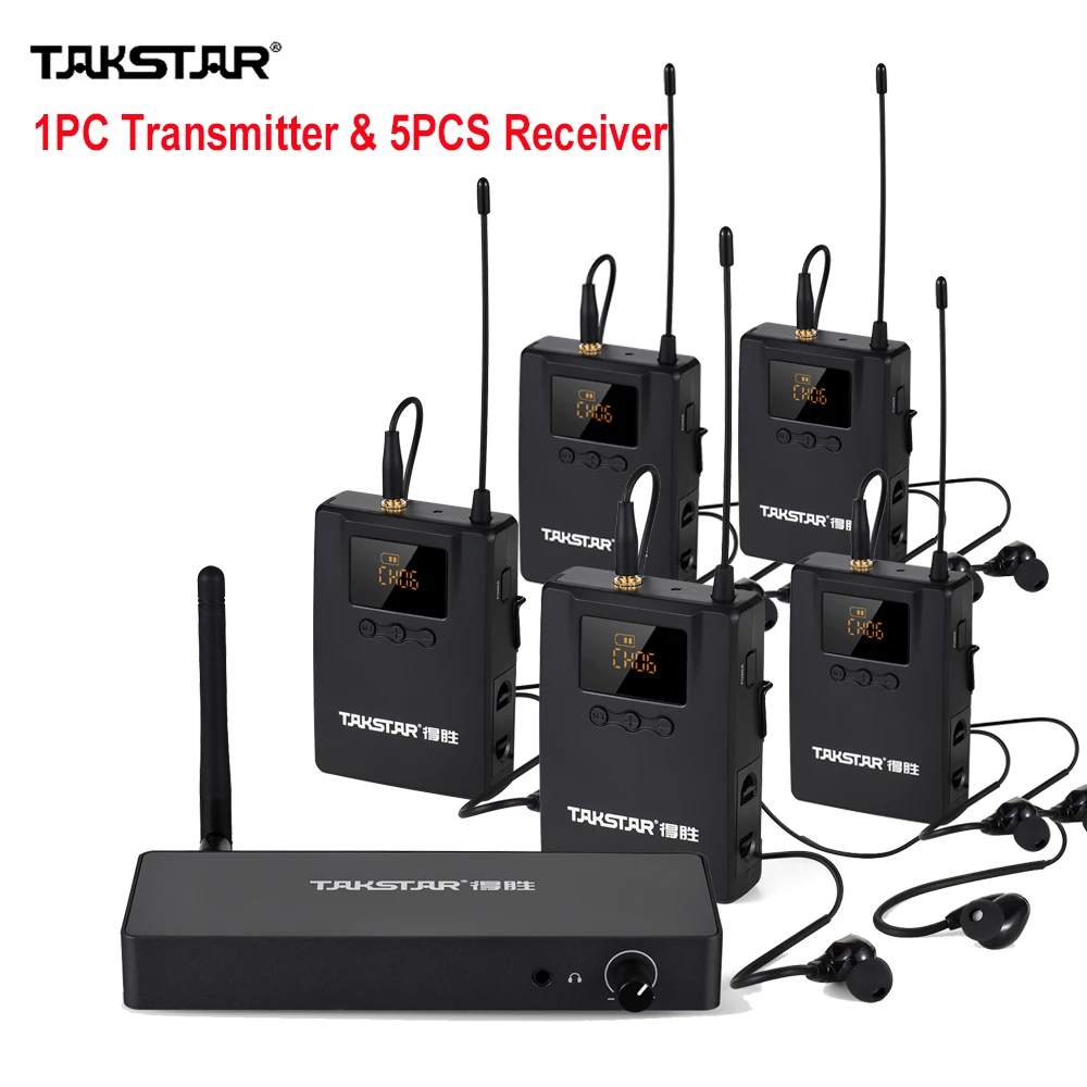TAKSTAR-WPM-300-Wireless-Monitoring-System-with-In-ear-Earphone-UHF-Bodypack-Audio-Transmitter ...