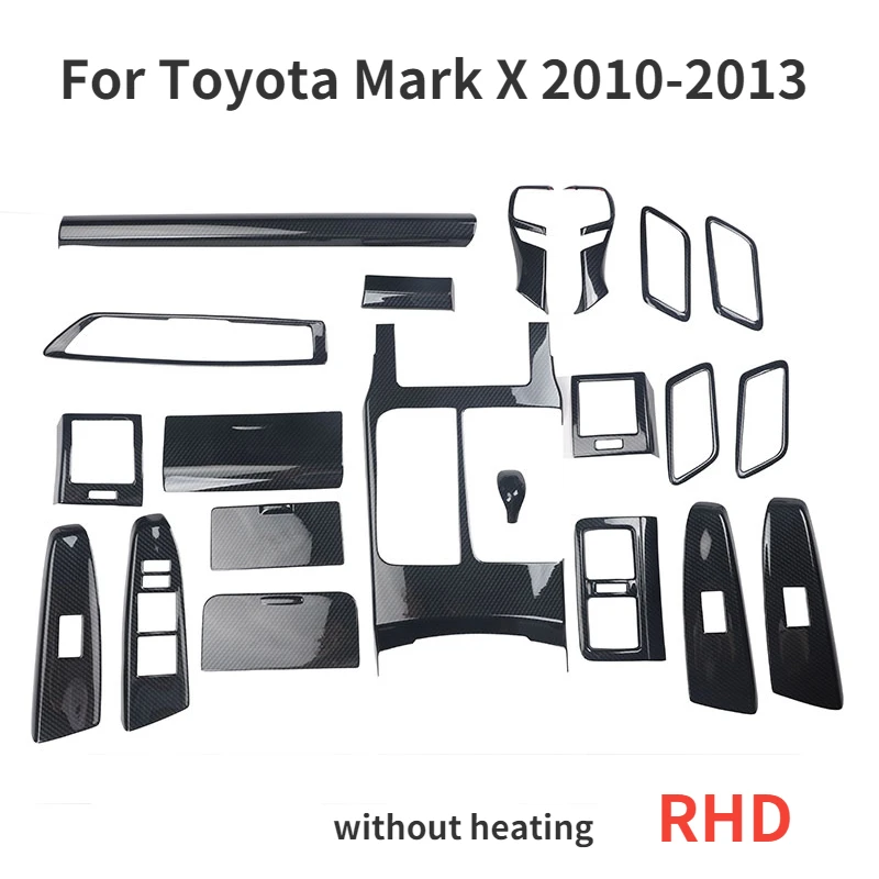 For Toyota Mark X 2010 2011 2012 2013 Car Accessories ABS Carbon Fiber ...