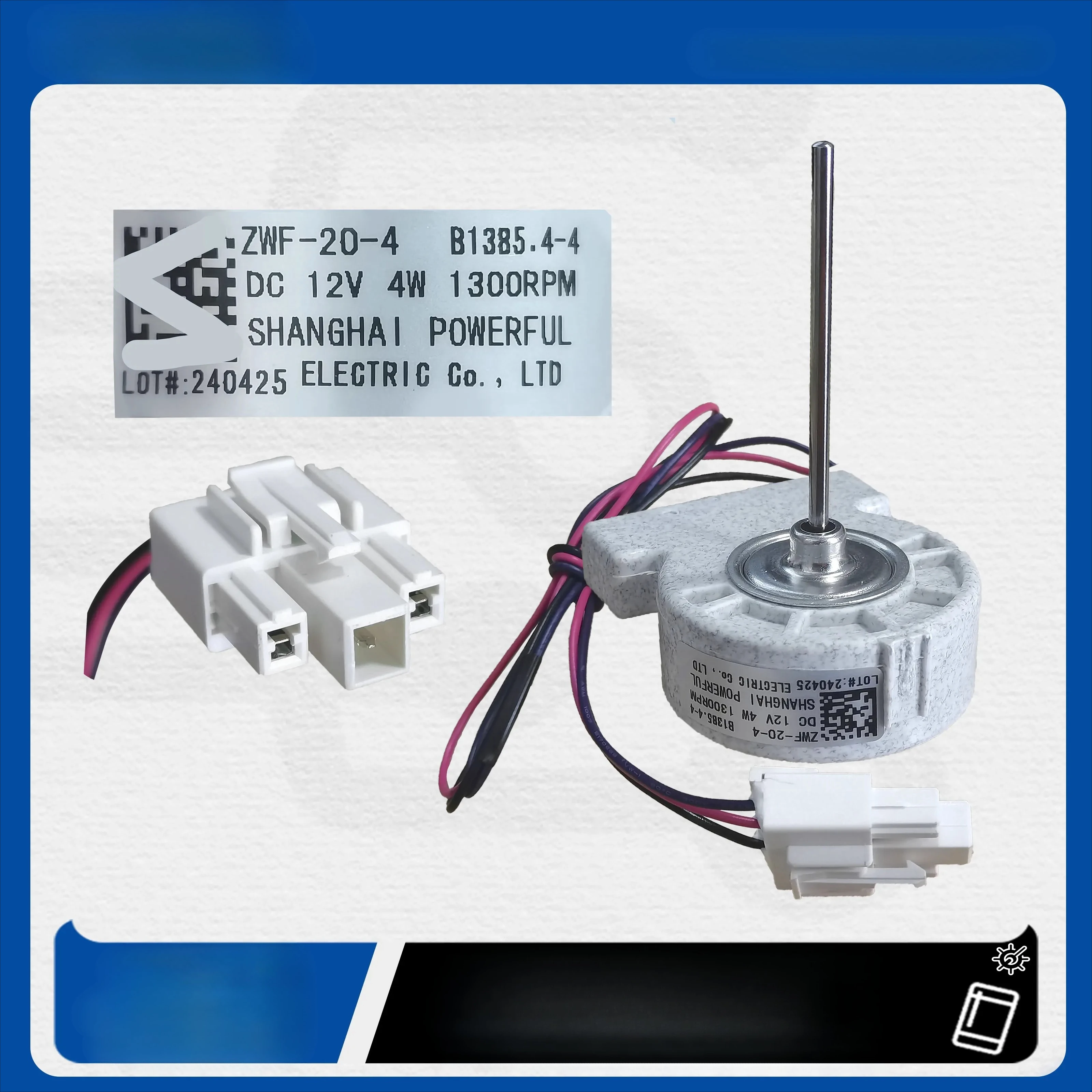 Suitable for Melng refrigerator fan motor ZWF-20-4 B1385.4-4 fan DC12V ...