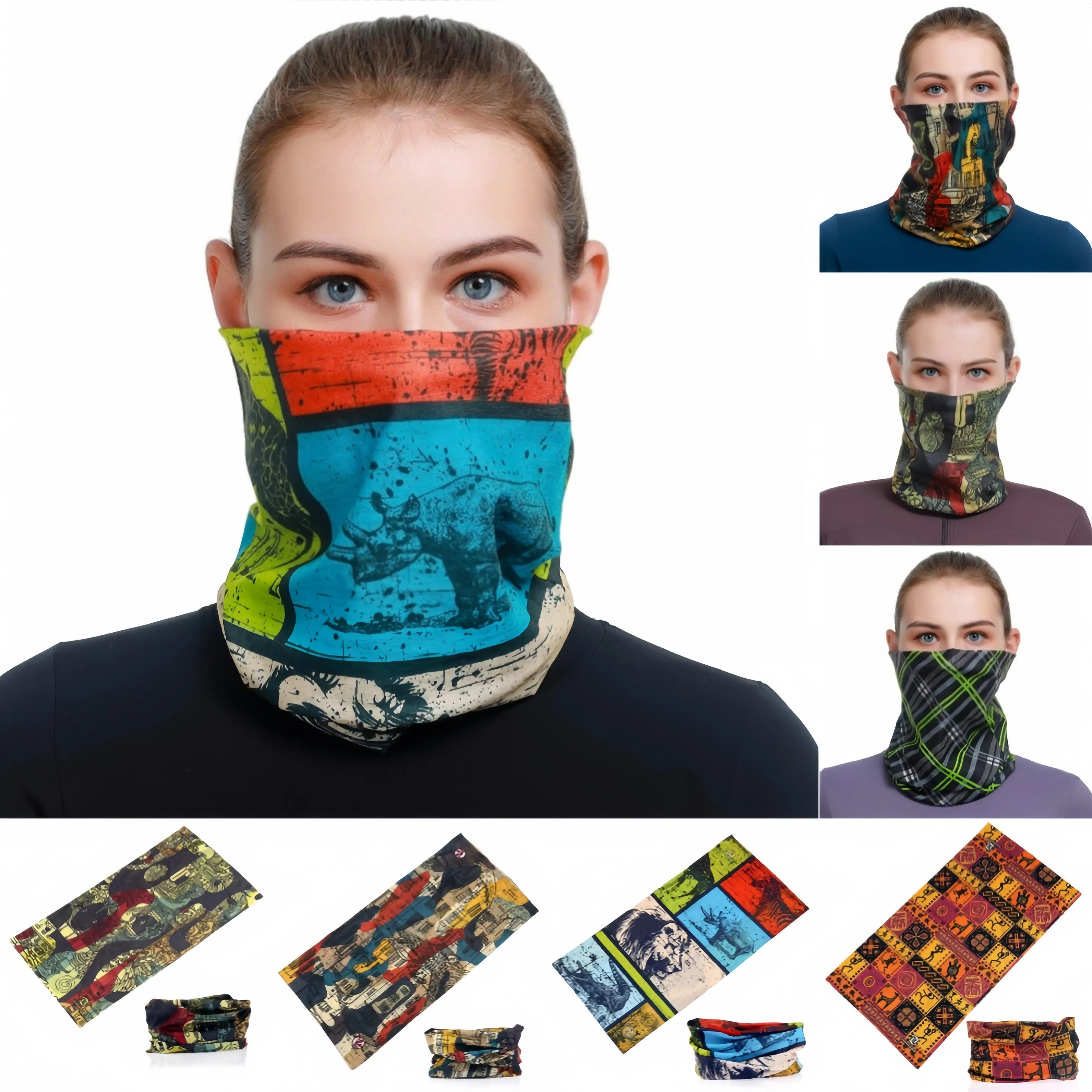 Vintage-Multifunctional-Cycling-Bandana-For-Women-Men-Motorcycle-Skull ...