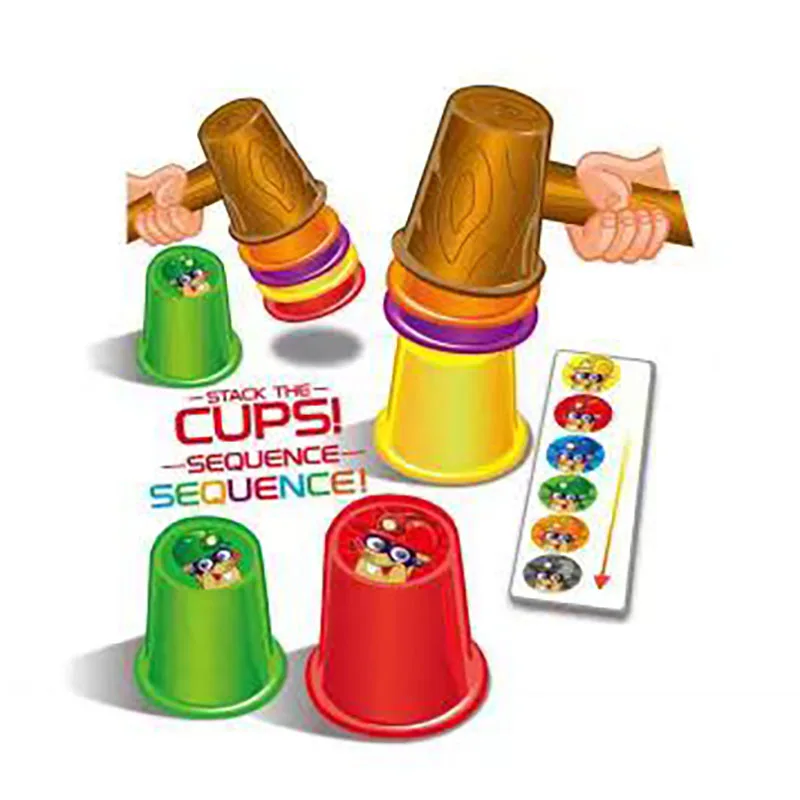 Stacking Mole Cups According to Cards Game Toys for Kids Aged 4 5 6 ...