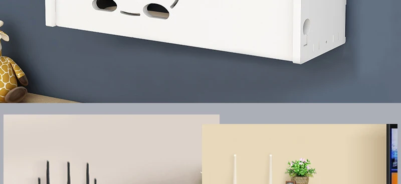 Dřevěná polička na wifi router s montáží na stěnu - ShoppinGo