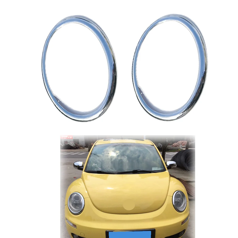 For-VW-Beetle-2005-2010-Lamp-Car-Headlight-Cover-Lens-Shell-Ring-Trim ...
