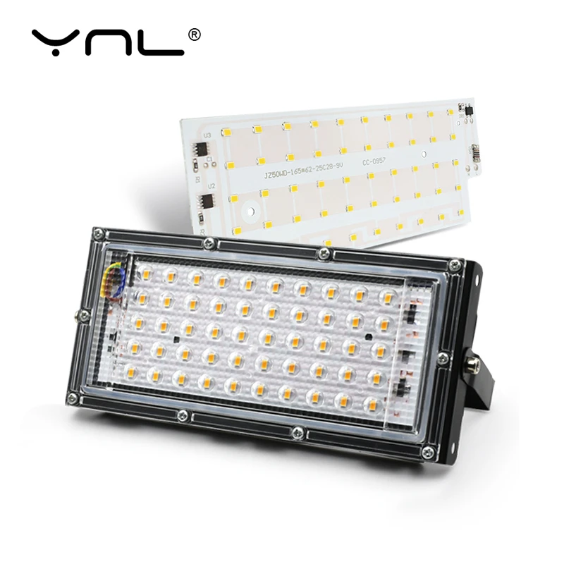 50W SMD 2835 Led Chip 220V Smart IC Floodlight Outdoor Long Service ...