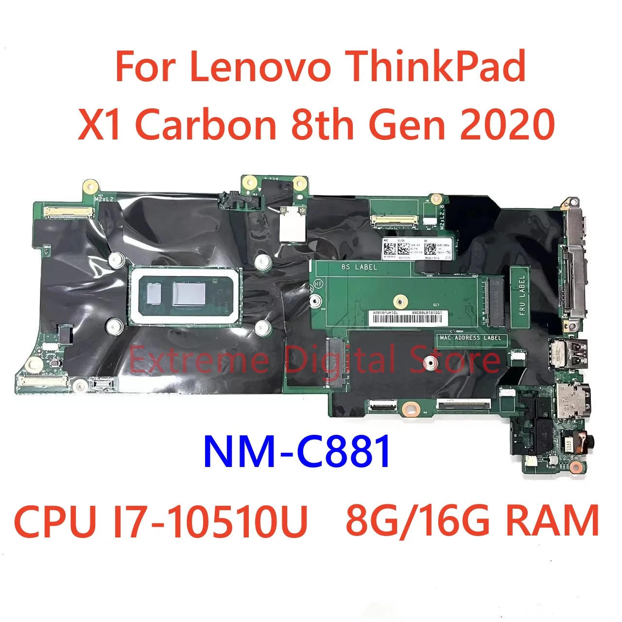 For-lenovo-ThinkPad-X1-Carbon-8th-Gen-2020-Laptop-motherboard-NM-C881 ...