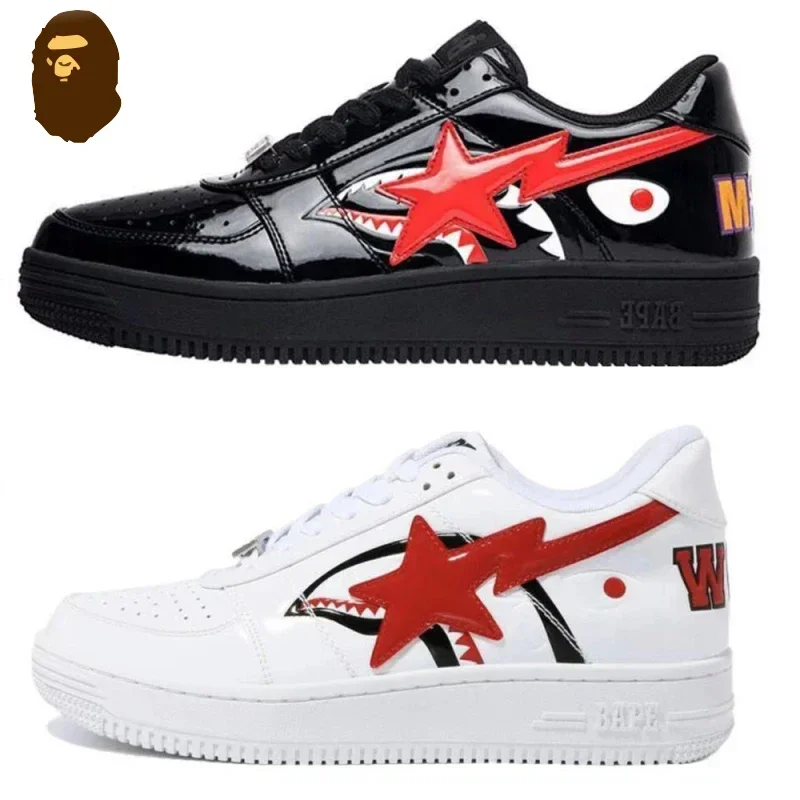 A-BATHING-APE-Hombres-y-mujeres-Low-STA-Shark-Zapatillas-deportivas ...