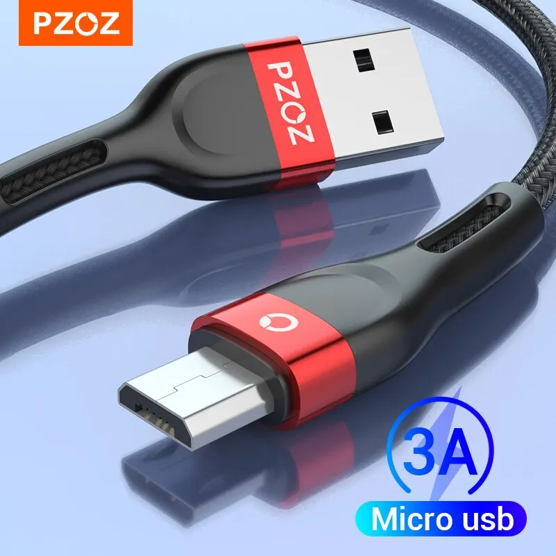 PZOZ Micro USB Cable Fast Charging Cord For Samsung S7 Xiaomi Redmi ...