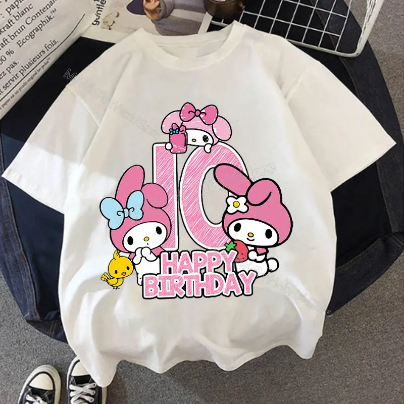 Camiseta-de-cumplea-os-de-My-Melody-para-ni-a-ropa-con-n-mero-de ...