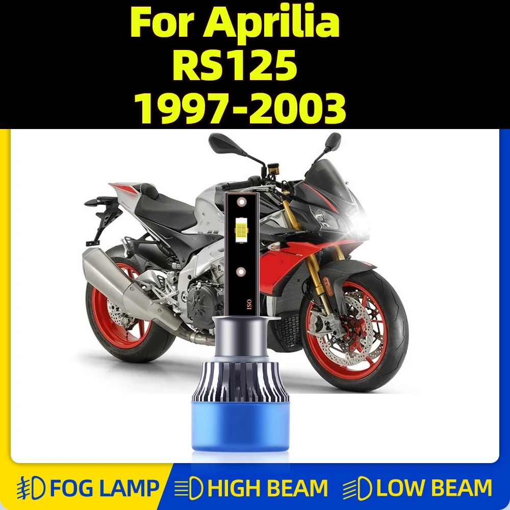 10000LM Motorcycle LED Headlight Bulb 12V 6000K White For Aprilia RS125 ...
