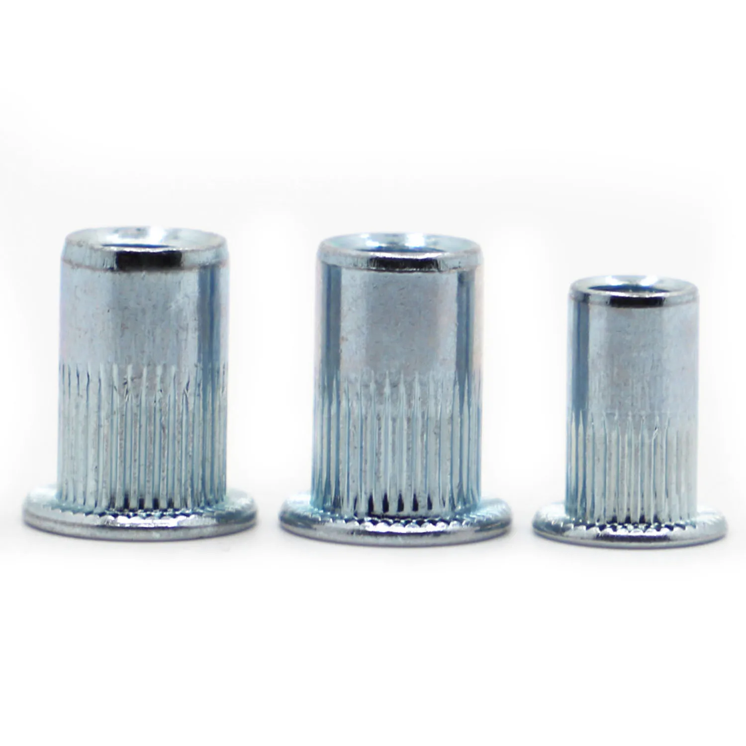 M3 M4 M5 M6 M8 M10 M12 Blue and White Zinc Carbon Steel Plated Rivnut Flat Head Threaded Rivet ...