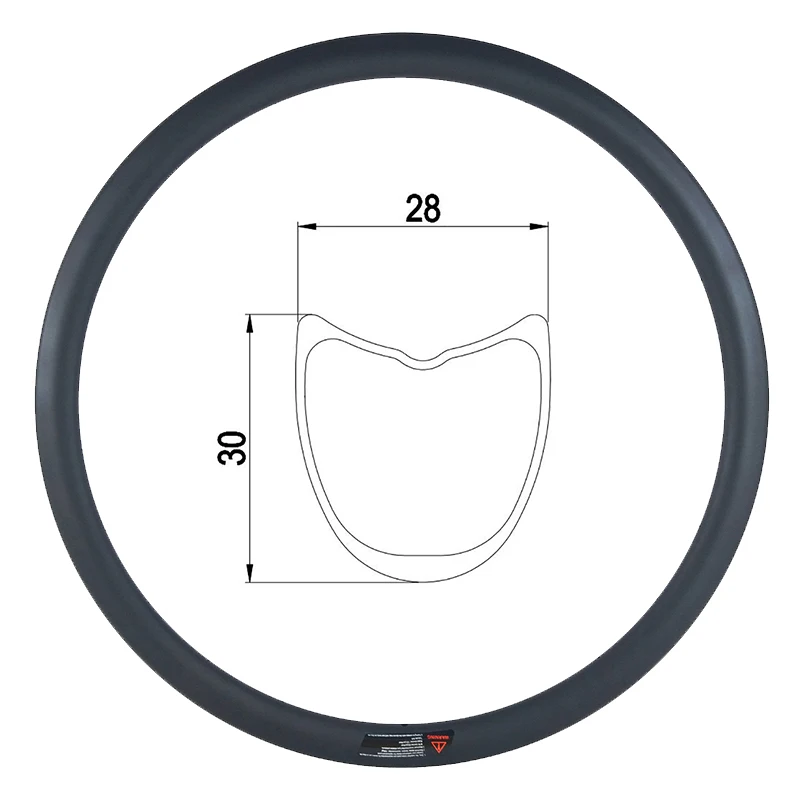 Tubular Road 700c 30mm Carbon Rim 28mm Width UD 3K 12K Twill Matte ...