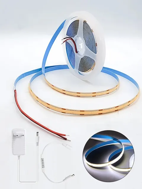 5M 10M 24V COB LED Strip Linear Cutable 320 Lamp Beads/m High ...