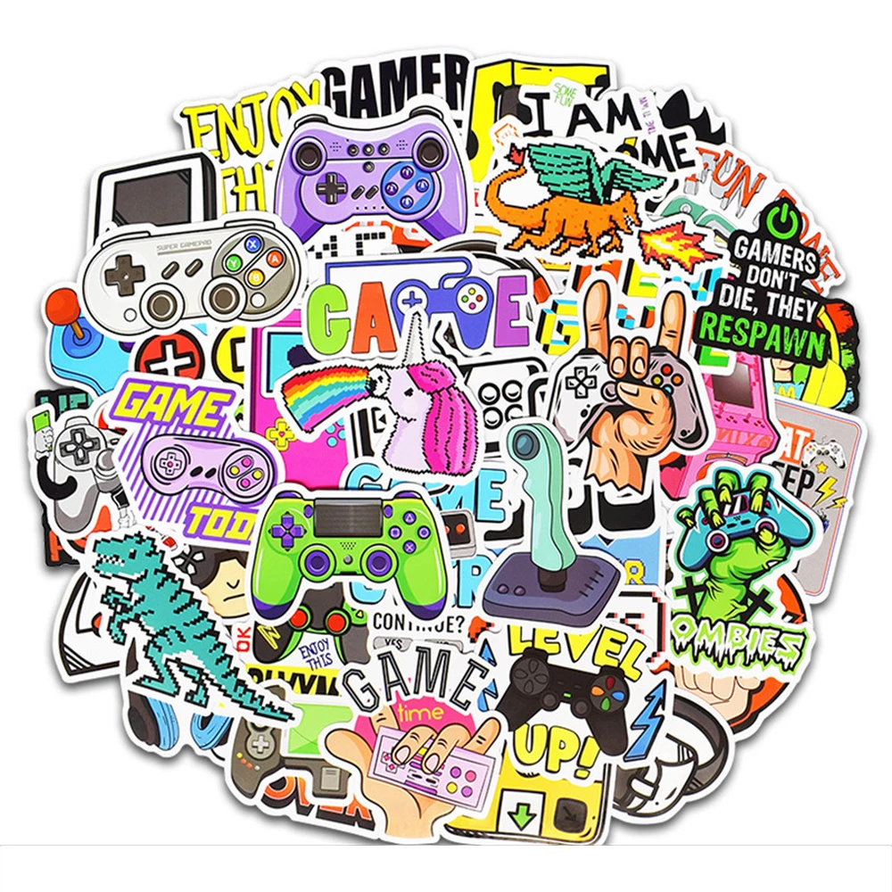 50PCS-Cartoon-Game-Console-Personalized-Sticker-Graffiti-Creative ...