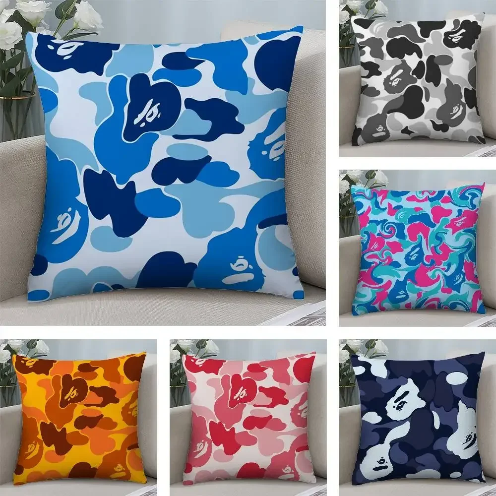 Luxury B-Bapes Pillow Case Short plush Double-sided Print Square Throw ...