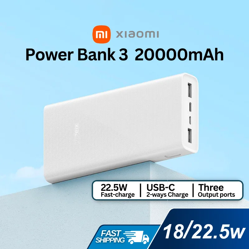 Original-Xiaomi-Mi-PowerBank-20000mAh-3-Two-Way-Fast-Charge-PLM18ZM-18W ...