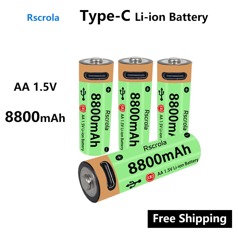 Upgraded-Long-Lasting-AA-Li-ion-Battery-Type-C-Large-Capacity ...