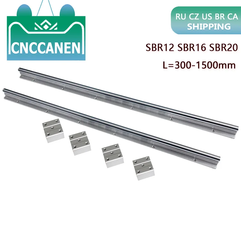 2PCS-Linear-Guide-Rails-SBR12-SBR16-SBR20-300-1500mm-4PCS-SBR16-12-20UU ...