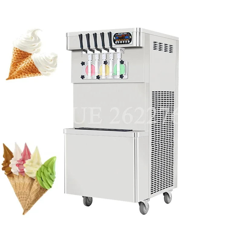 Commercial-Transparent-Dispenser-Valve-Sundae-Soft-Ice-Cream-Machine-5 ...