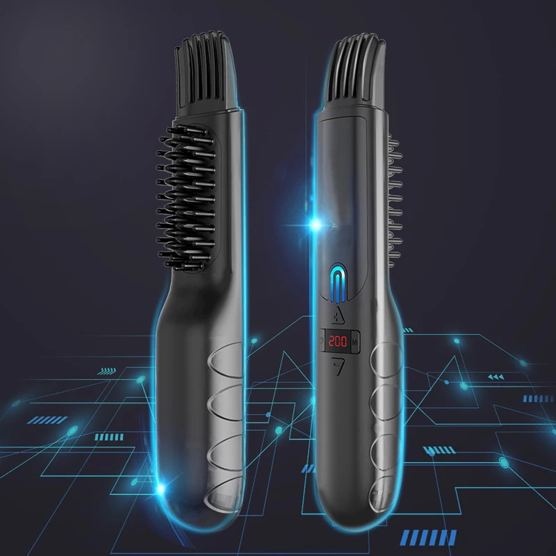 Wireless-Portable-Electric-Rechargeable-Men-Quick-Beard-Brush-Mini ...