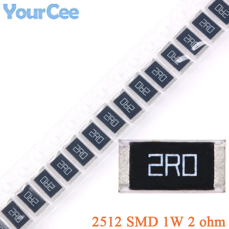 100pcs-20pcs-2ohm-2512-SMD-Resistor-2-ohm-2R-2R0-1W-5-Chip-Resistance ...